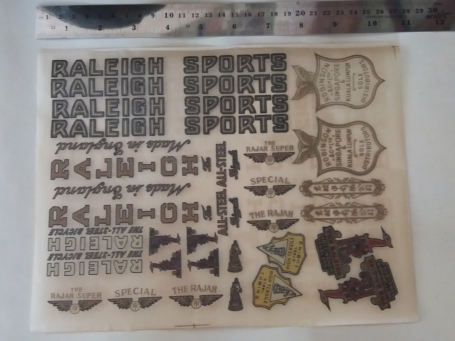 1 Sheet RALEIGH SPORT BIG Transfer Decal Sticker for 2 Raleigh - Etsy