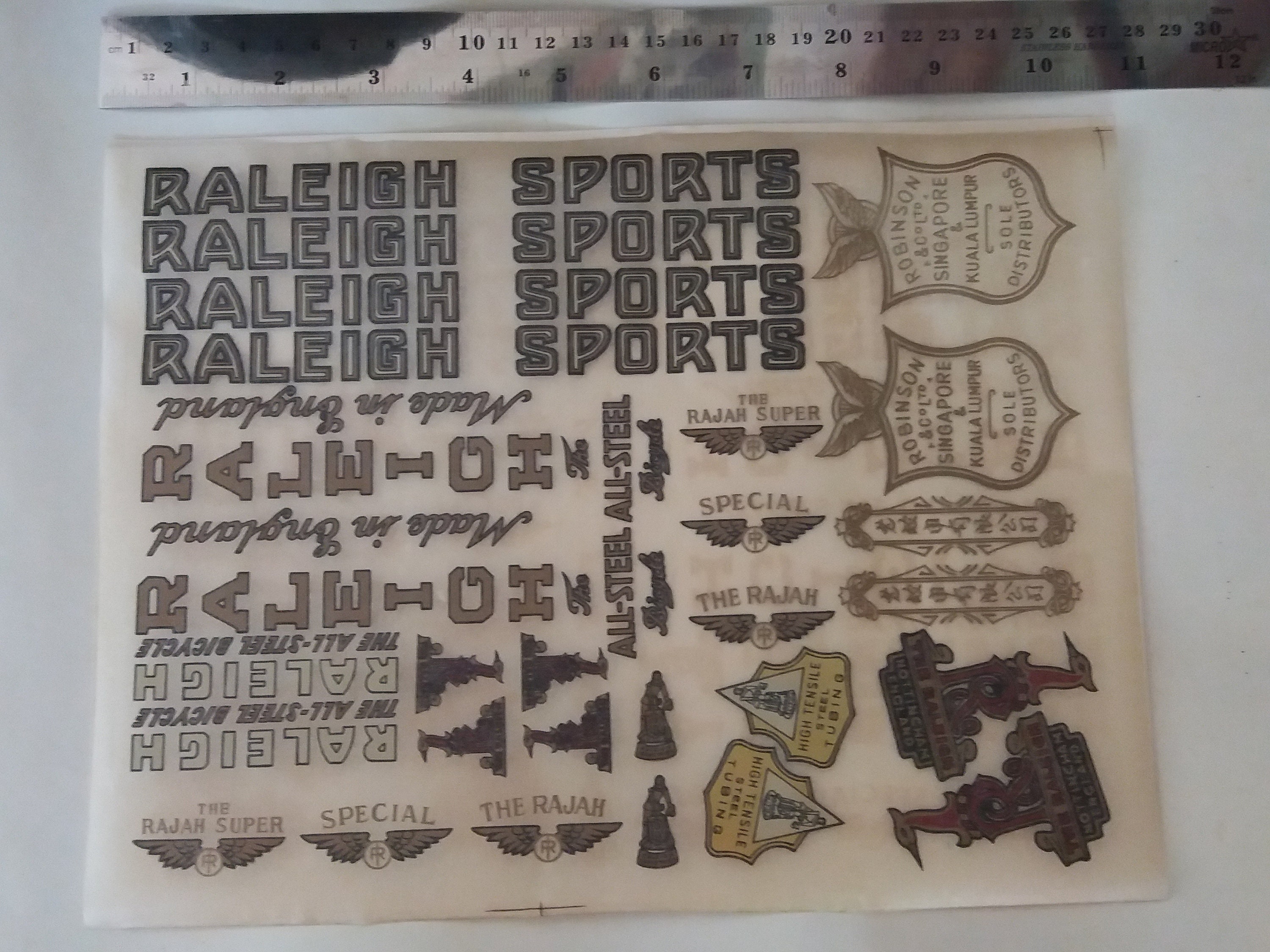 1 Sheet RALEIGH SPORT BIG Transfer Decal Sticker for 2 Raleigh - Etsy