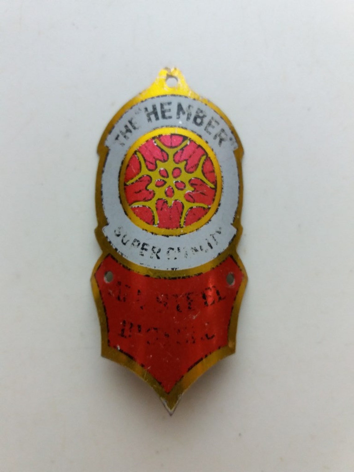 The Hember Red Color Head Badge Emblem for Humber Vintage | Etsy