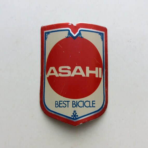 ASAHI Japan Best Bicicle Head Badge Emblem Vintage Bicycle NOS | Etsy