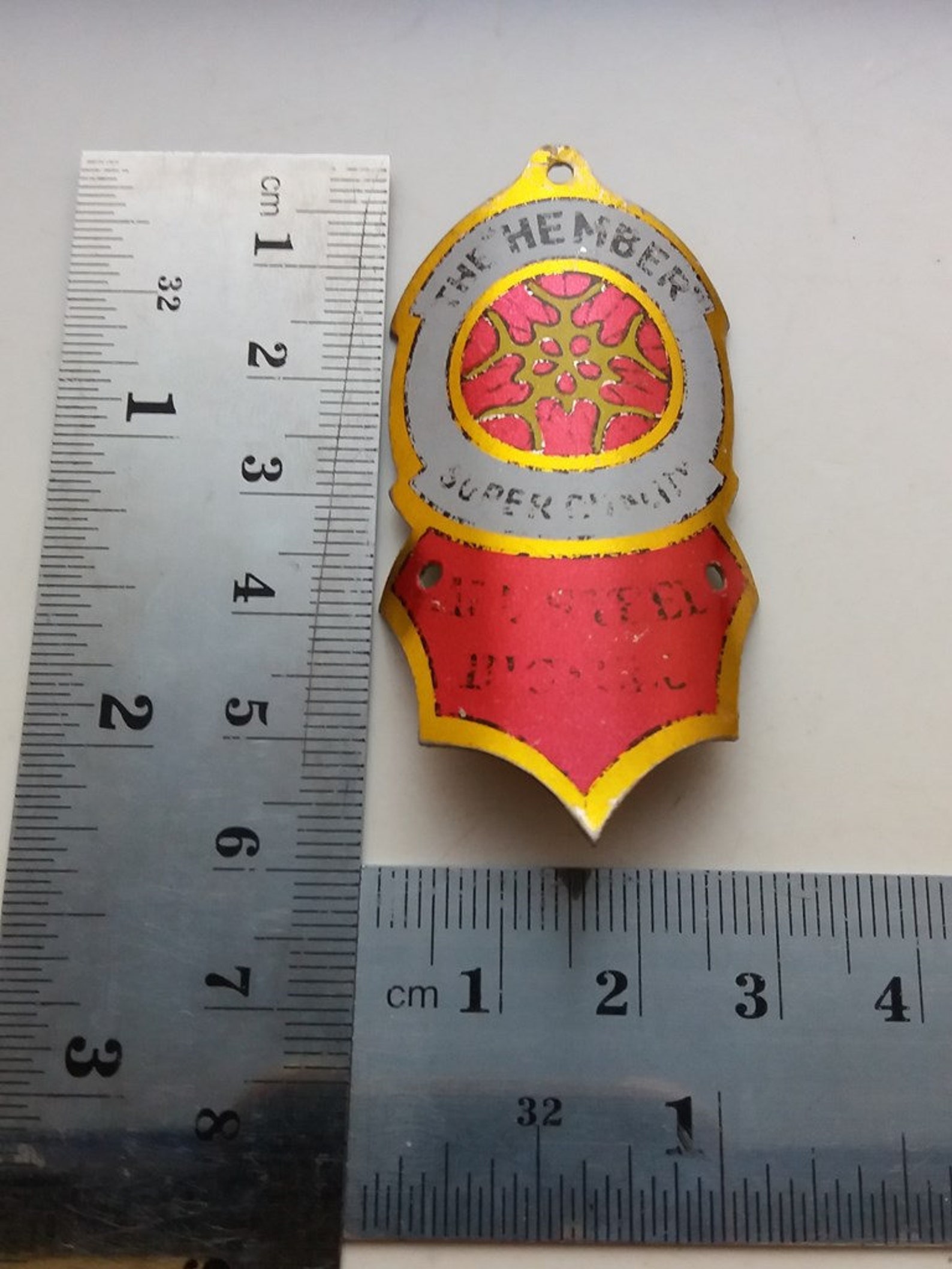 The Hember Red Color Head Badge Emblem for Humber Vintage | Etsy