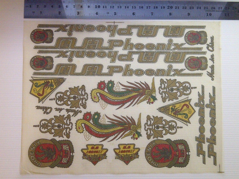 PHOENIX BIG for 2 Bicycle Transfer Decal Sticker Vintage NOS - Etsy