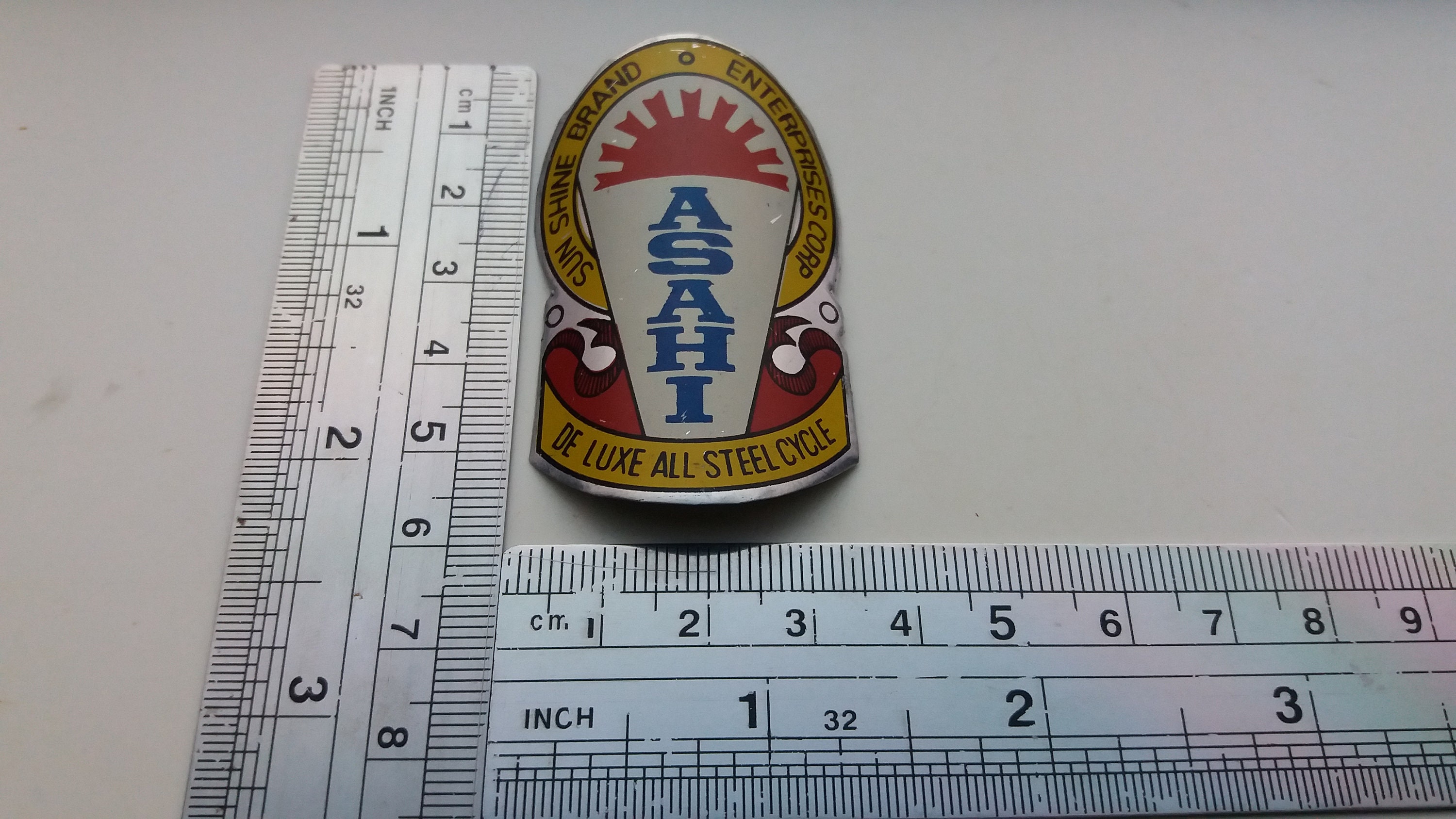 ASAHI DELUXE All Steel Emblem Head Badge for Asahi Japan - Etsy