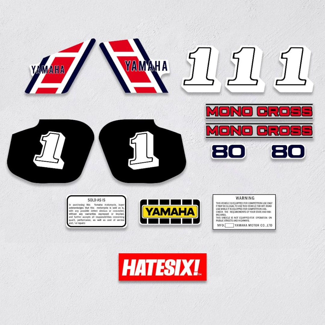 Sticker Decal Yamaha YZ80 1985 Side Cover Fuel Tank free Shipping - Etsy