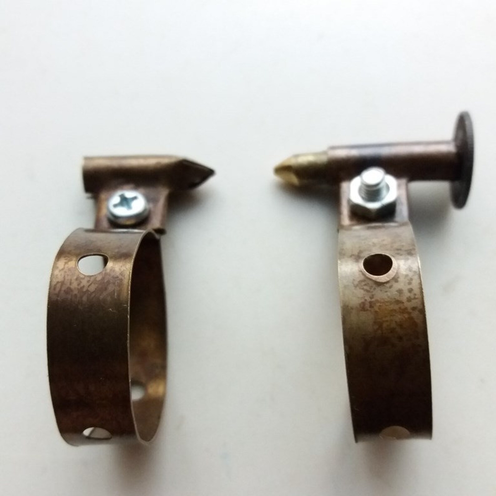 Copper Pump Clips Frame for Vintage Bicycle Raleigh BSA Robinhood Rudge ...