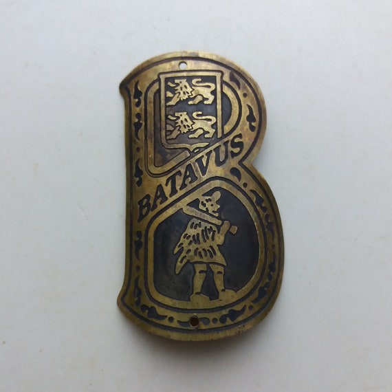 Batavus Brass Emblem Head Badge for Vintage Bicycle | Etsy