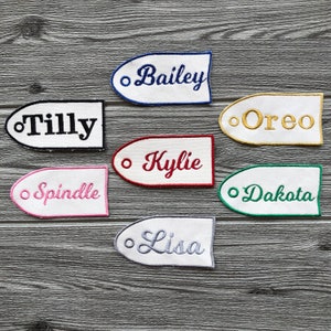 Personalized Name Patch 4" X 2"embroidered Name Tag Customized Fish ...