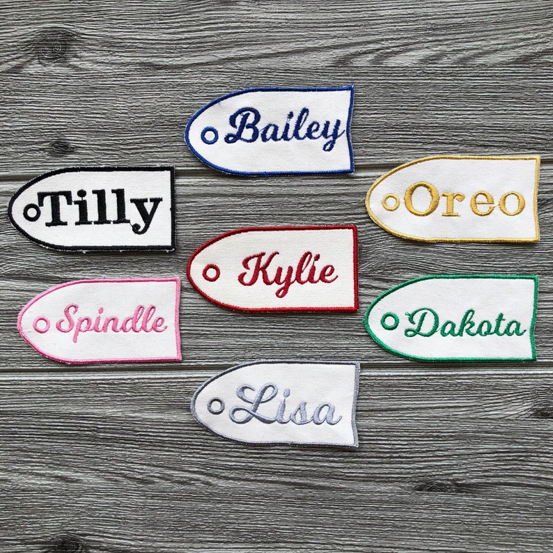 Personalized Name Patch 4" X 2"embroidered Name Tag Customized Fish ...