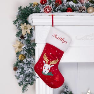 Personalized Christmas Stockings Red Velvet Stockings With Name ...