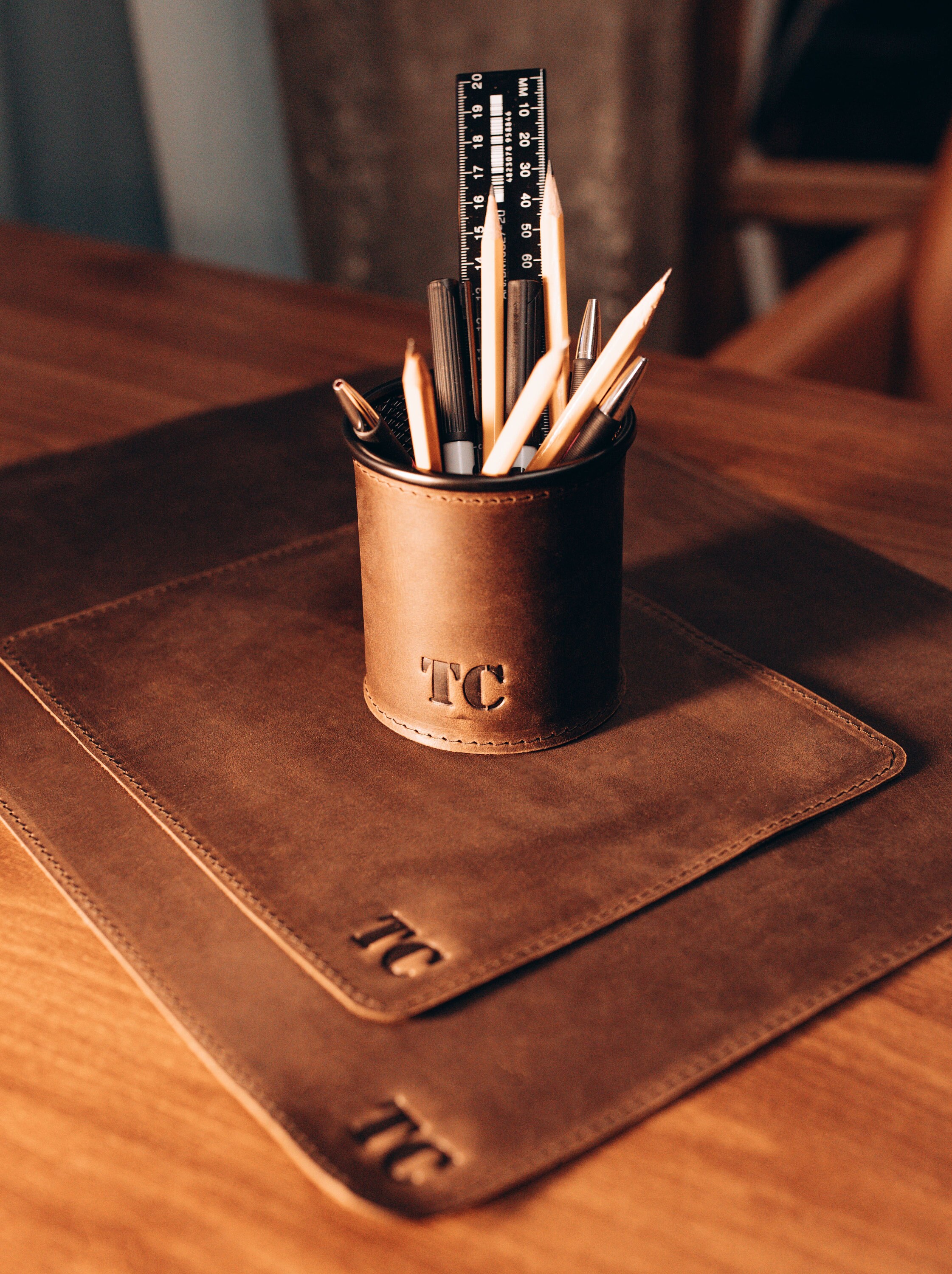 Pen Tray Mat Mousepad Set Personalized Pen Holder For Desk | Etsy