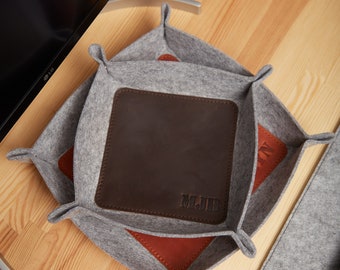 Leather Catchall Tray - Etsy