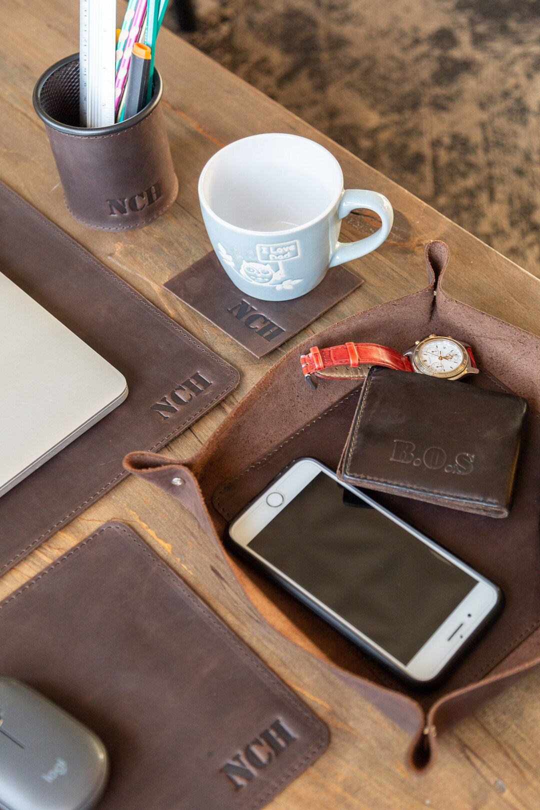 Office Desk Accessories for Men Personalized Desk Organizer - Etsy