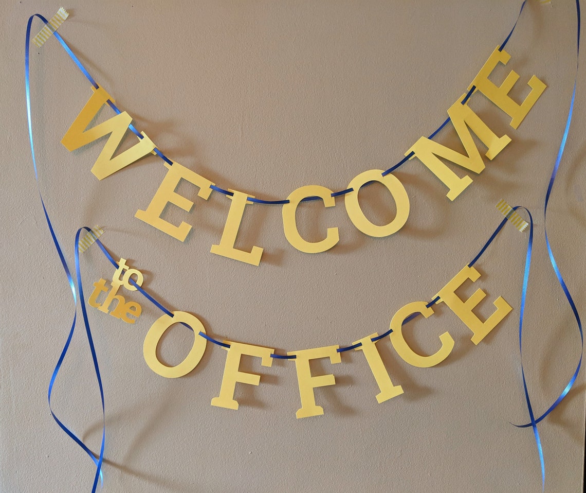Welcome to the Office Bunting / Garland on Ribbon - Etsy