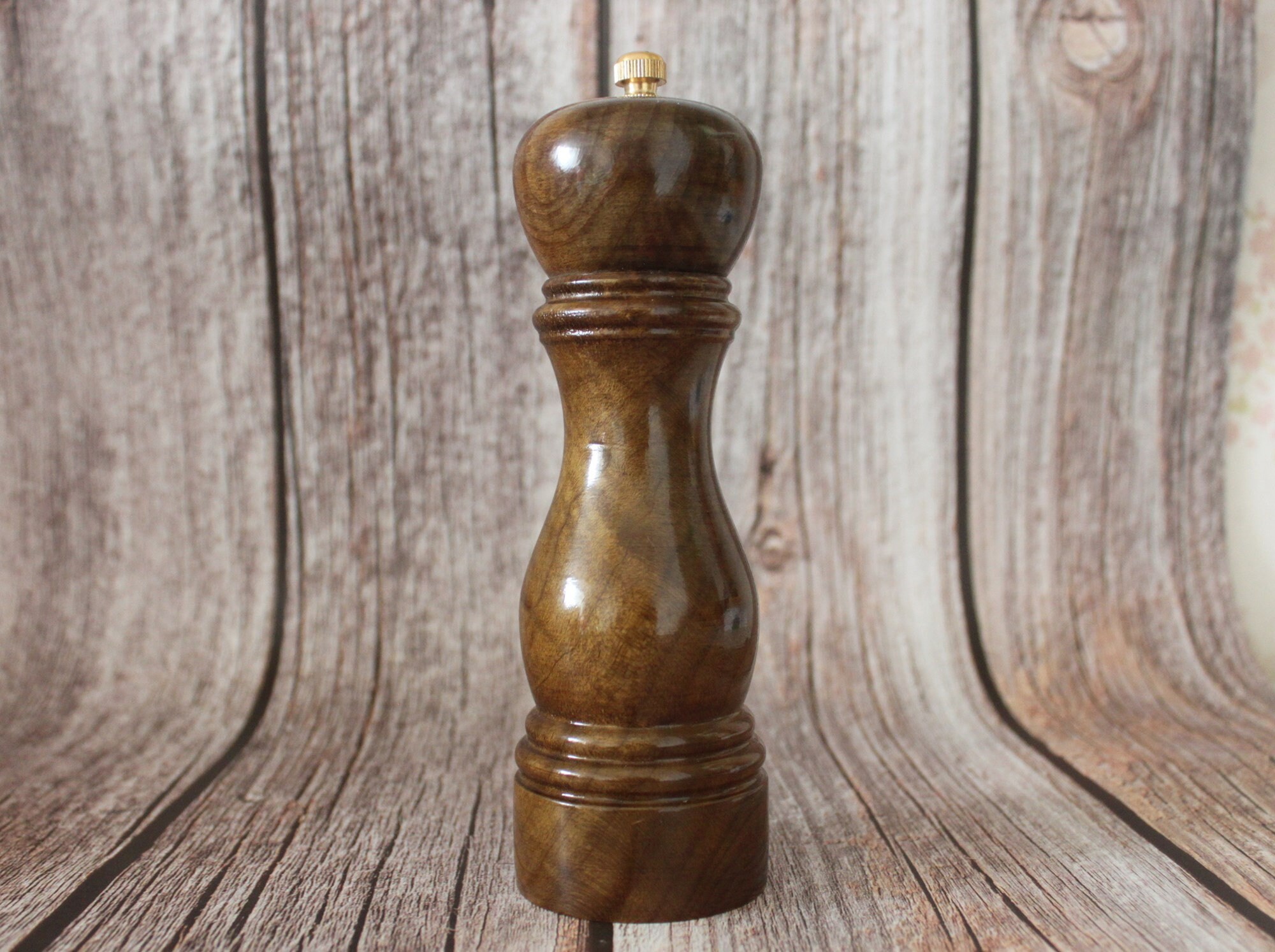 Golden Phoebe Wood Pepper Mill 7/17.78cm Quality Spice Grinder Home ...