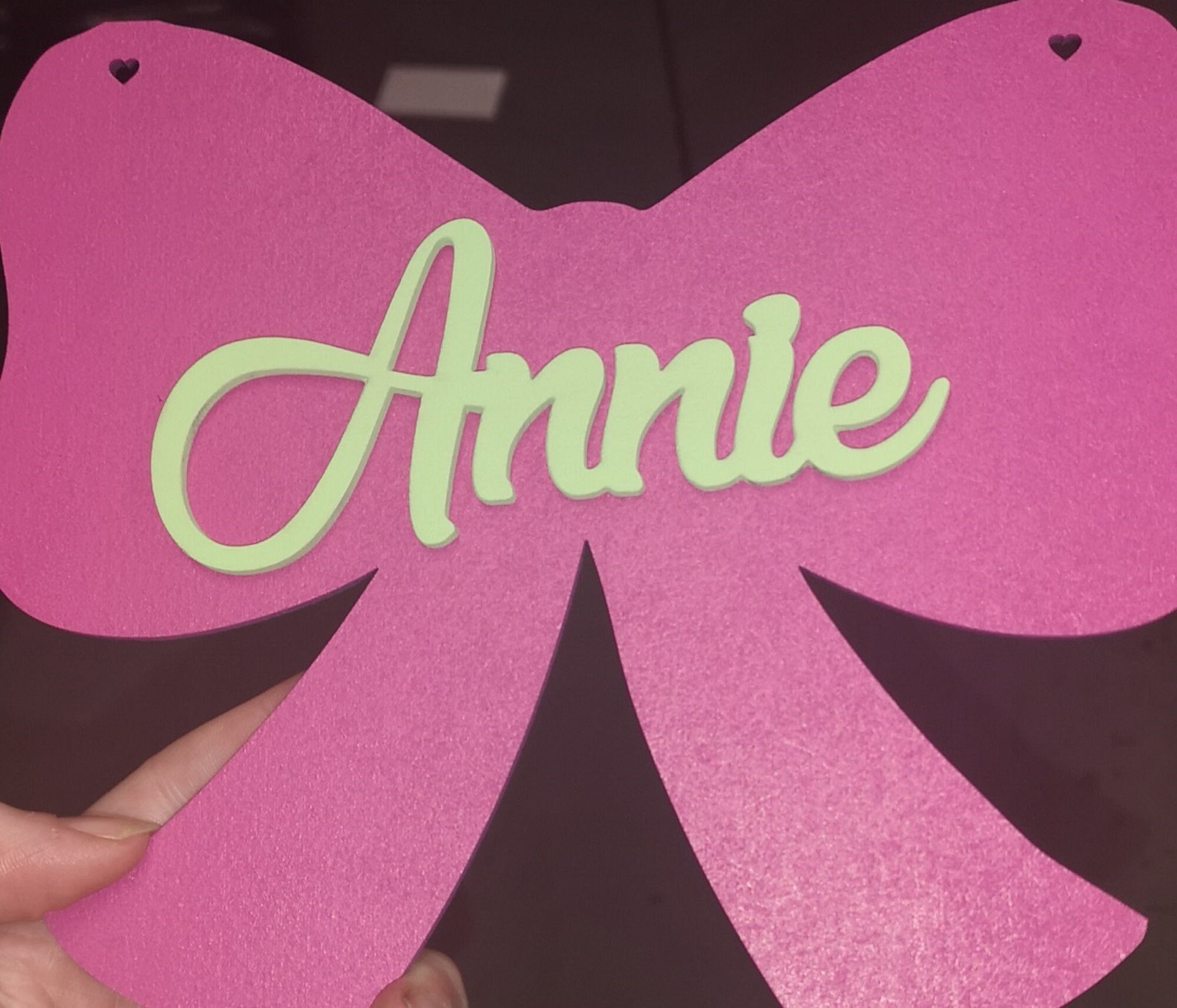 Personalised Pink Wooden Door Sign / Name Plaque | Etsy