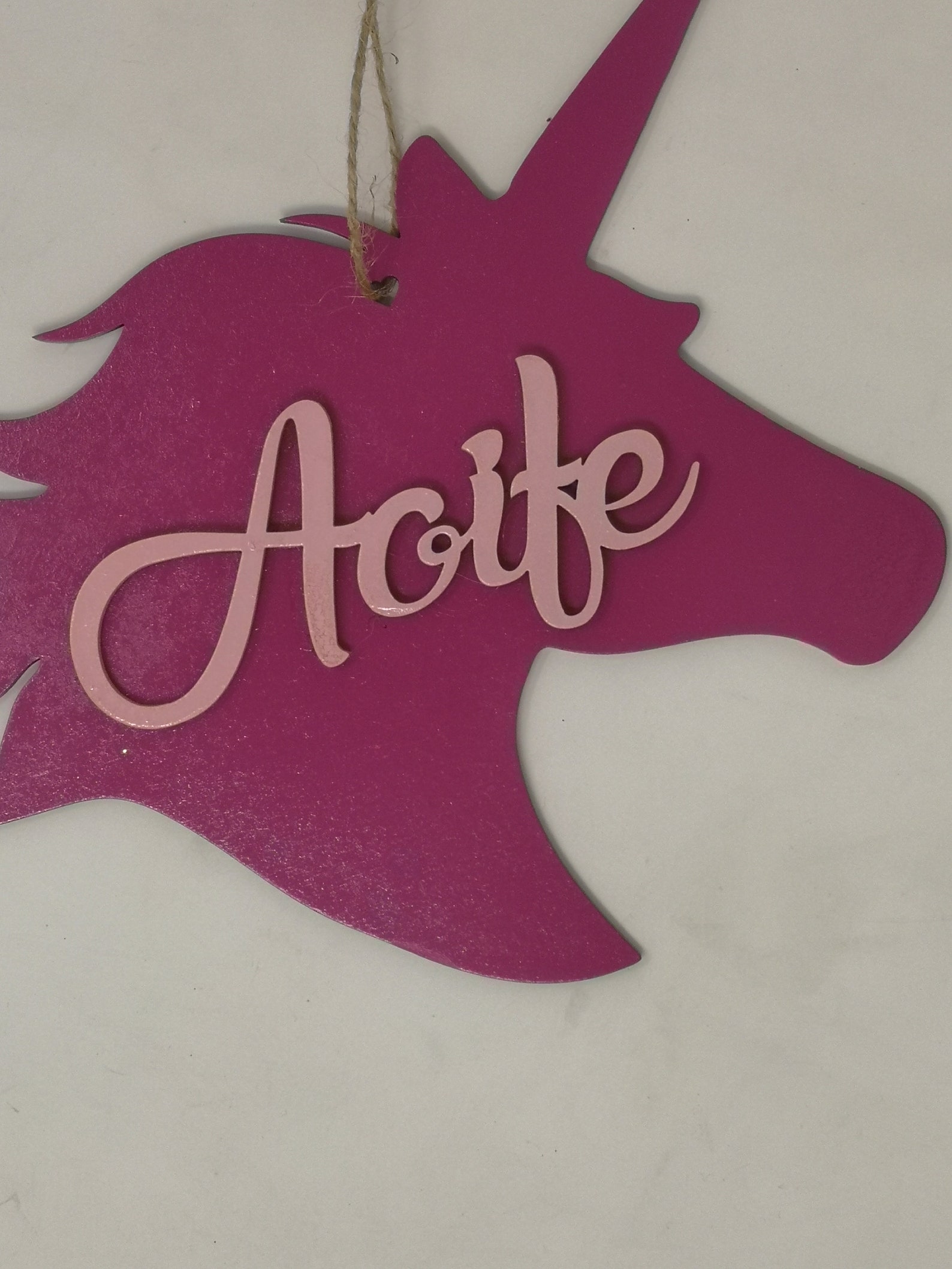 Personalised Pink Wooden Door Sign / Name Plaque | Etsy