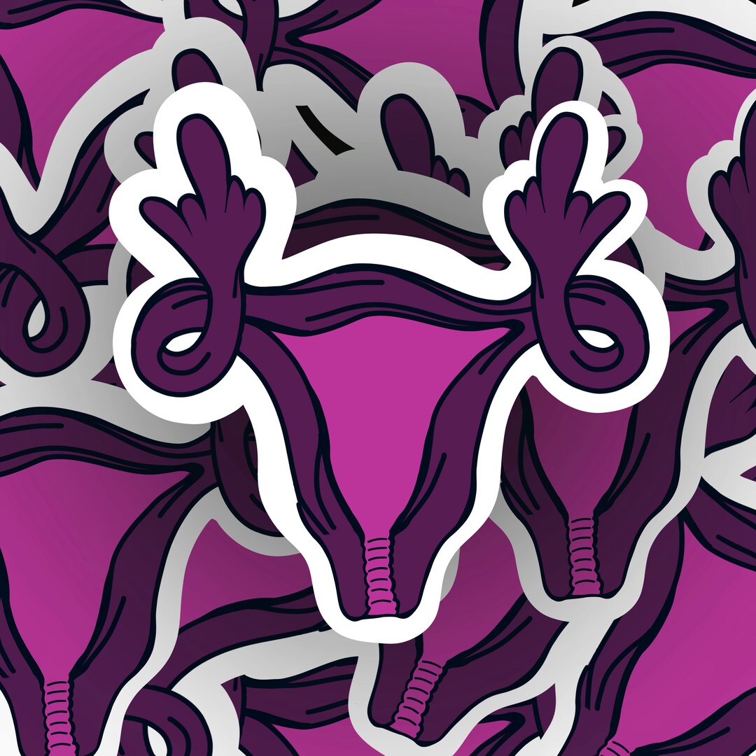 Angry Uterus Sticker Girl Power Sticker Strong Woman Sticker - Etsy ...