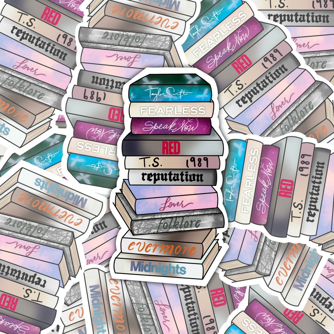 Taylor Swift Inspired Album Book Stack Sticker - Etsy