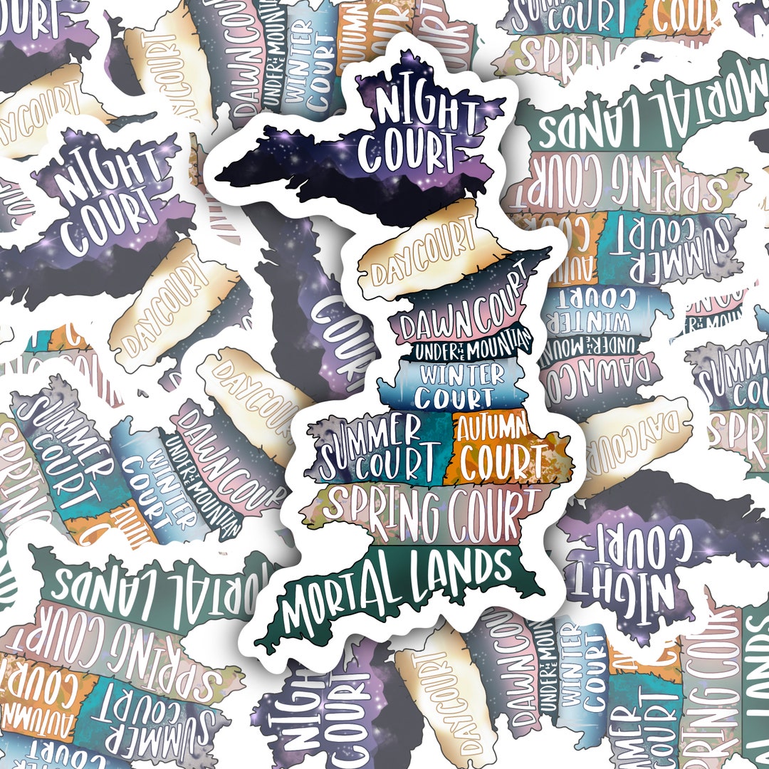 ACOTAR Themed Sticker A Court of Thorns and Roses Hand Drawn Map of ...