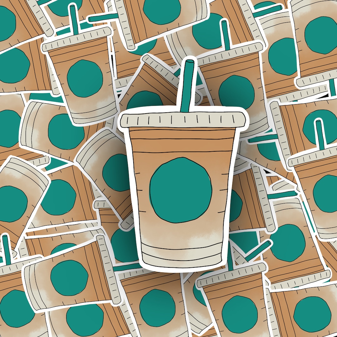 Iced Macchiato Coffee Drink Sticker | Coffee Sticker | Iced Caramel ...