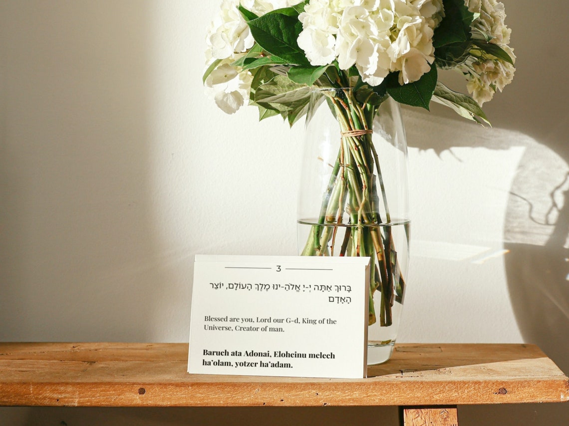Sheva Brachot Cards | Seven Blessings Cards | Jewish Wedding | Jewish ...