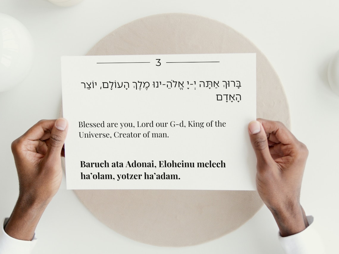 Sheva Brachot Cards | Seven Blessings Cards | Jewish Wedding | Jewish ...
