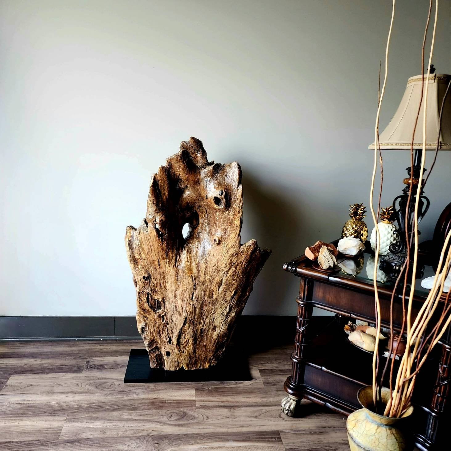 Large Driftwood Art Sculpture Tree Trunk Section archaic - Etsy
