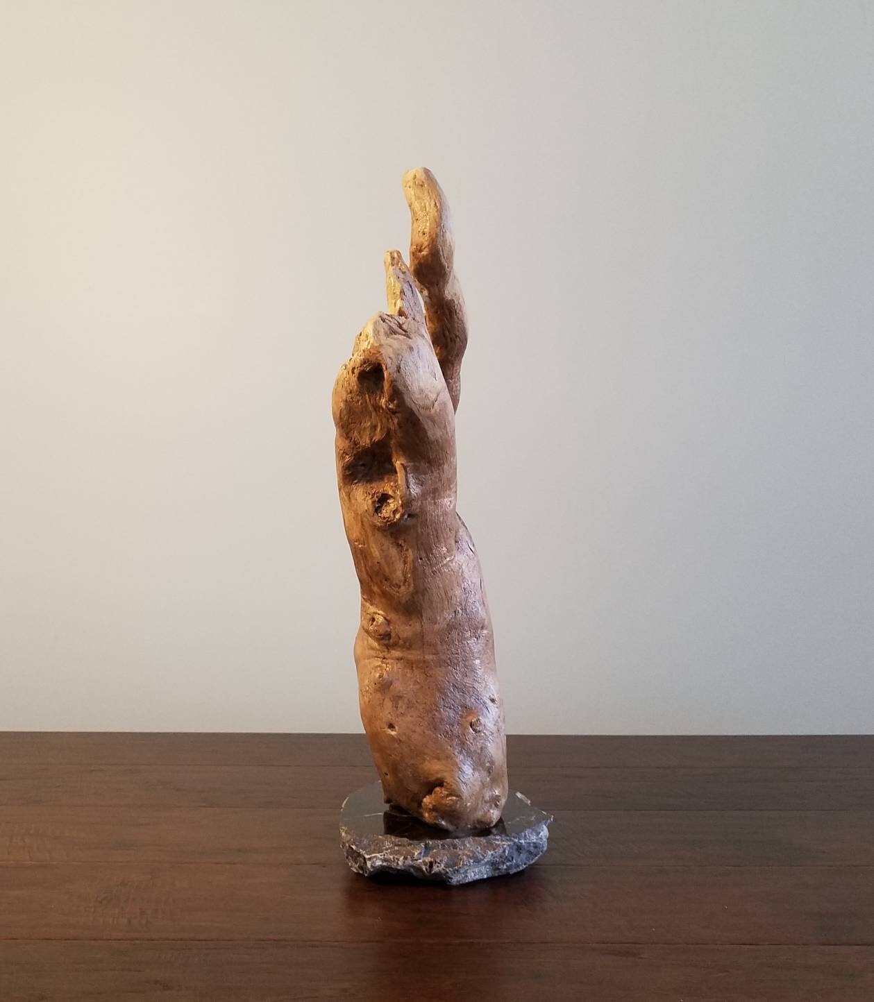 Driftwood Root Sculpture scenic Root With Marble - Etsy