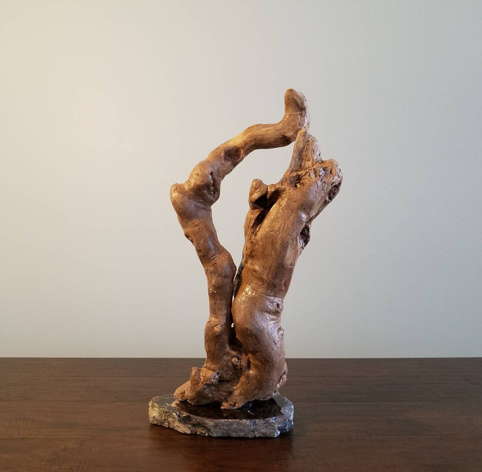 Driftwood Root Sculpture scenic Root With Marble - Etsy