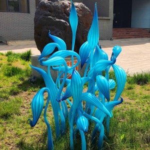 Extra Large Garden Public Space Glass Art Spire Sculpture - Etsy