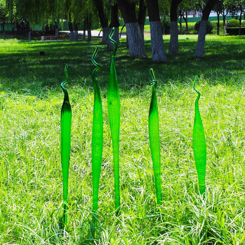 Hand Blown Glass Art Spire Sculpture for Yard Garden Decor - Etsy