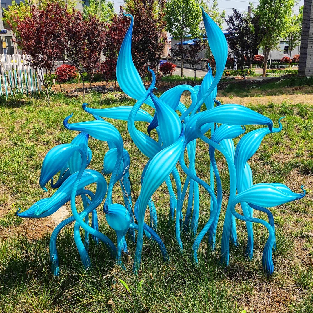 Extra Large Garden Public Space Glass Art Spire Sculpture - Etsy