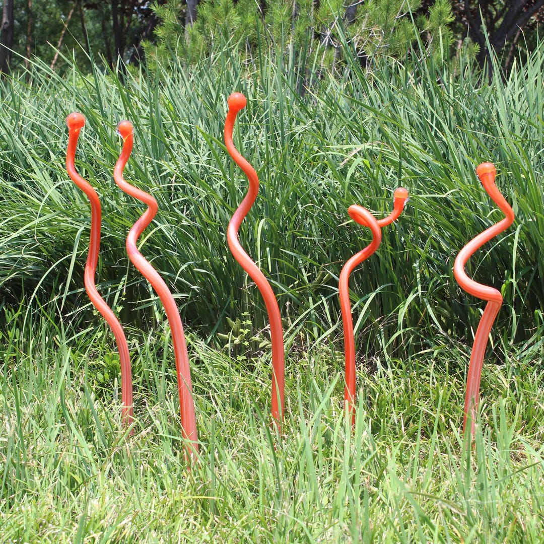 Hand Blown Glass Squiggles Sculpture - Etsy