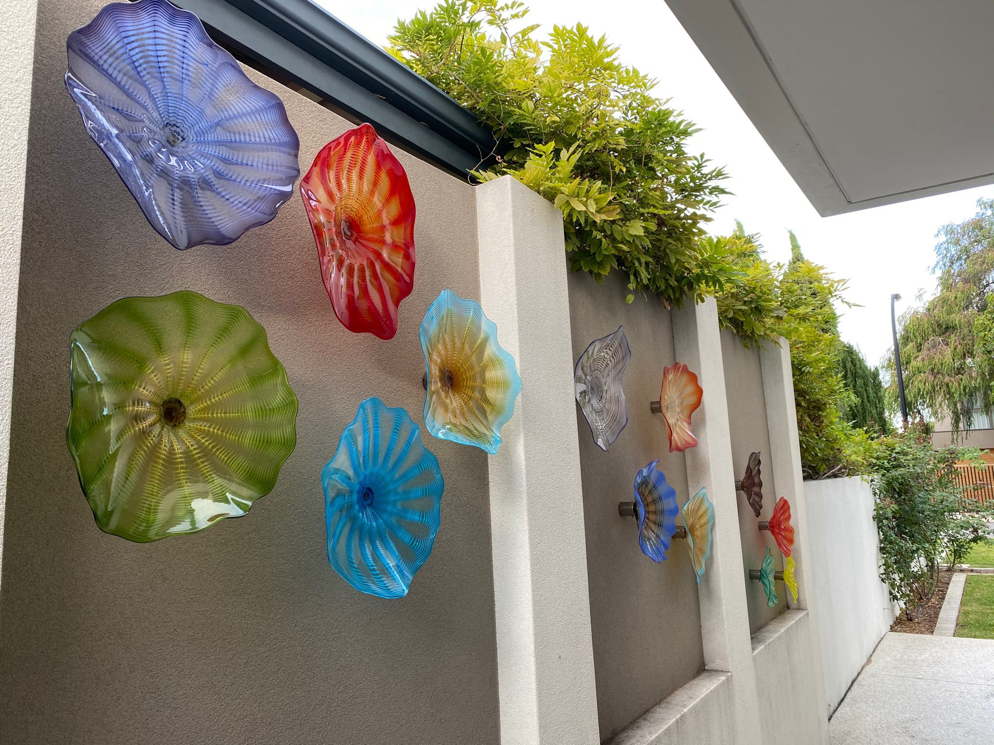 Outdoor Glass Wall Art Platter Sculpture - Etsy