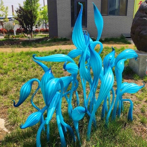 Extra Large Garden Public Space Glass Art Spire Sculpture - Etsy