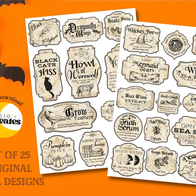 Potion Bottle Labels - Etsy