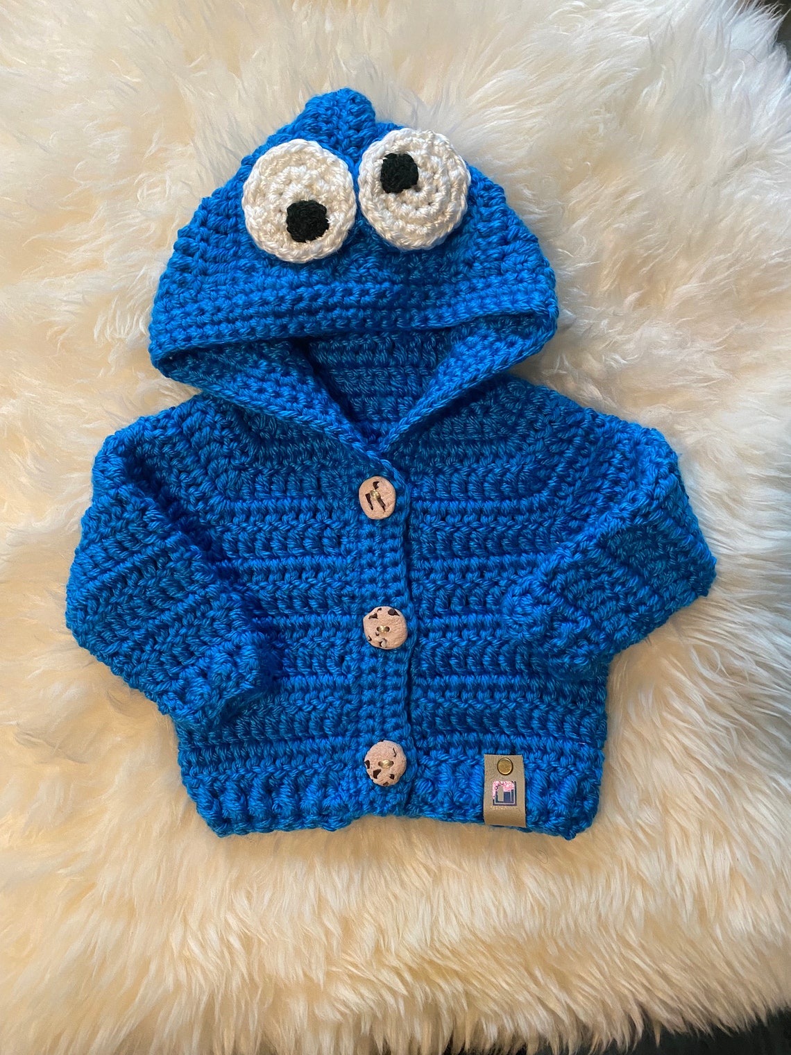 Cookie Monster Sweater, Baby Crochet Sweater Set, Baby Shower Gift ...