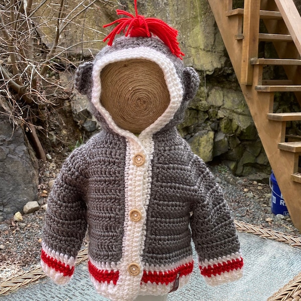 Sock Monkey Sweater - Etsy