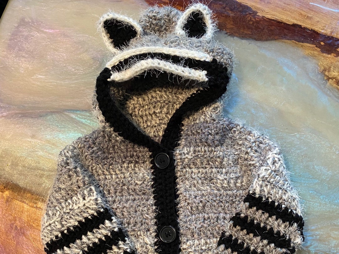 Raccoon Sweater, Baby Sweater Set, Baby Shower Gift, Unisex Baby Outfit ...