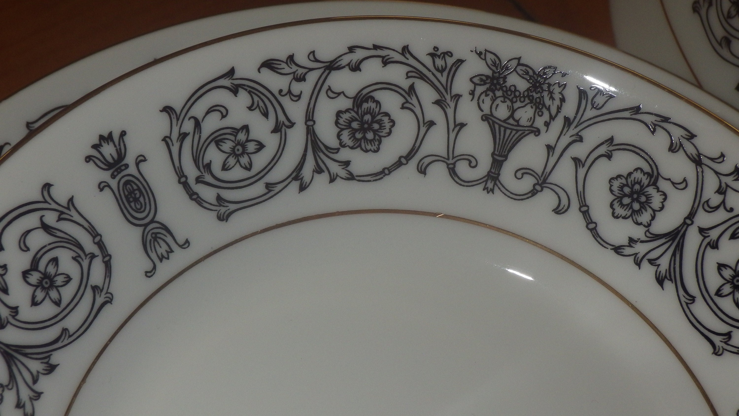 Fine China Dinnerware Set Laurent COVENTRY JAPAN S/6 Black White ...