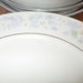 Blue White Fine China Dinnerware Set Blue Floral Design Rimmed Platinum ...