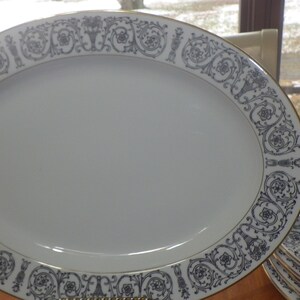 Fine China Dinnerware Set Laurent COVENTRY JAPAN S/6 Black White ...