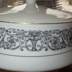Fine China Dinnerware Set Laurent COVENTRY JAPAN S/6 Black White ...