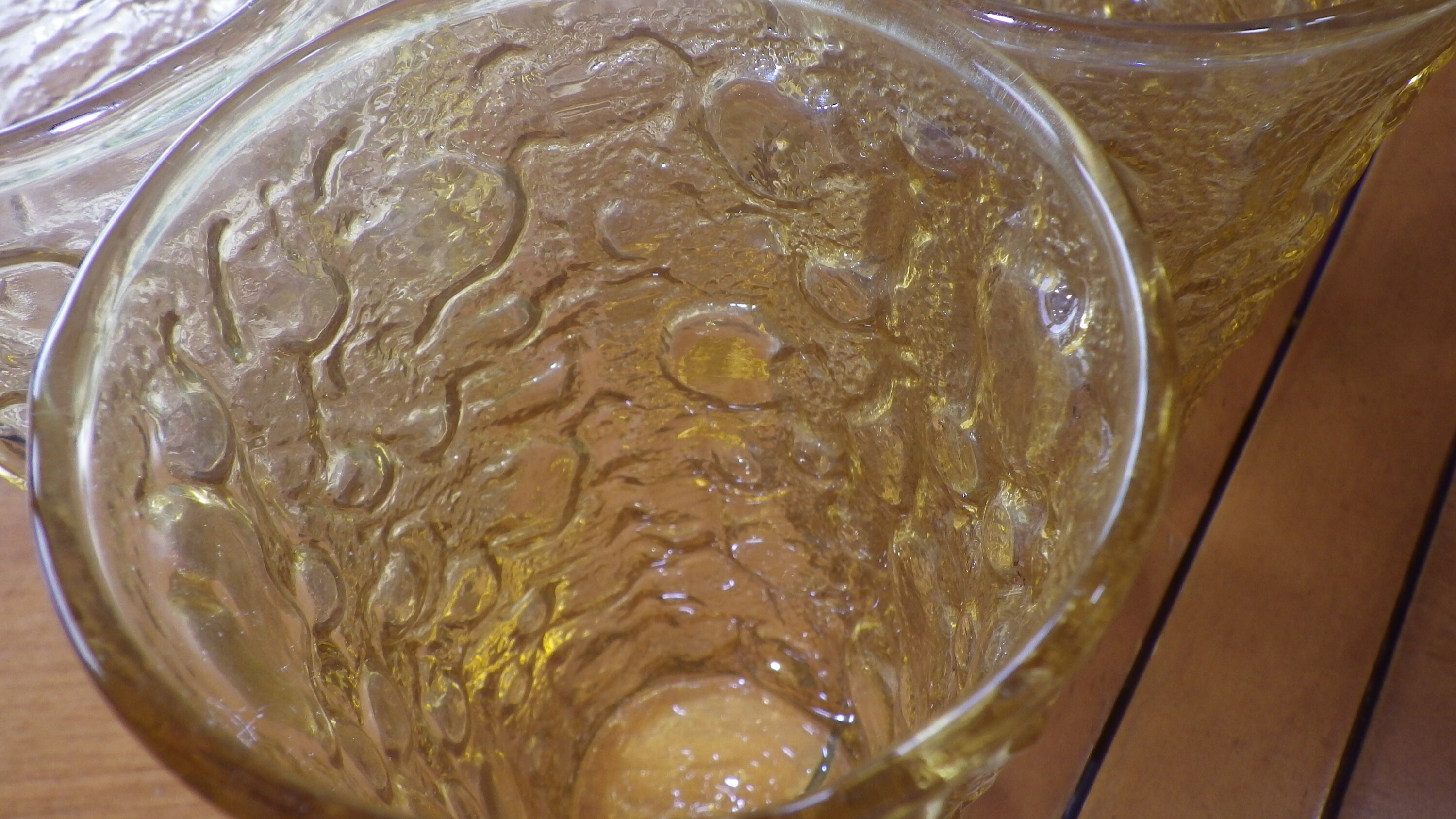 Amber Bumpy Glasses Flat Bottom Tumblers 6 12 Ounce Glasses - Etsy