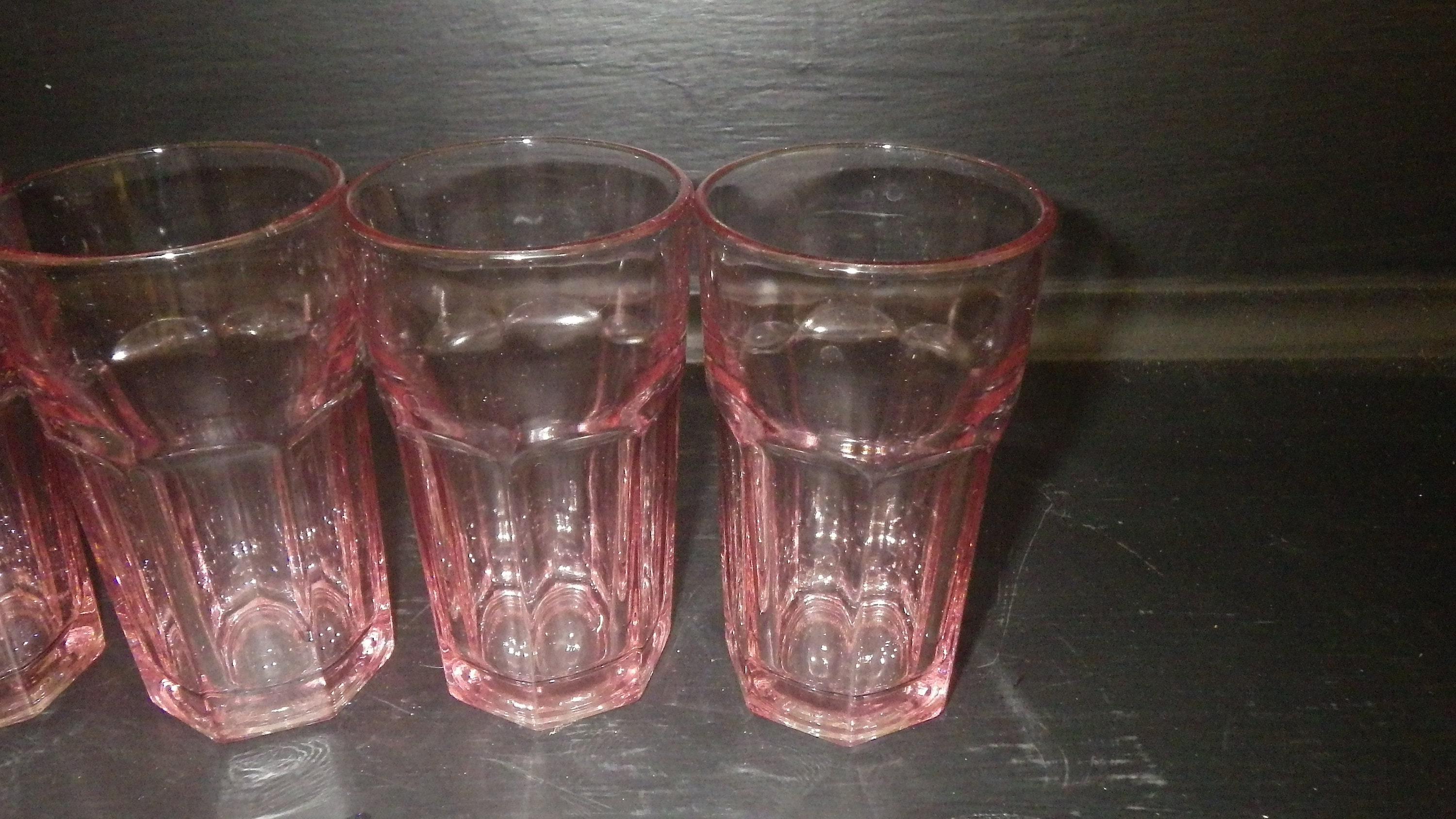 Pink Juice Glass Gibraltar Libbey Glass Heavy Flat Bottom Glasses 4 7 ...