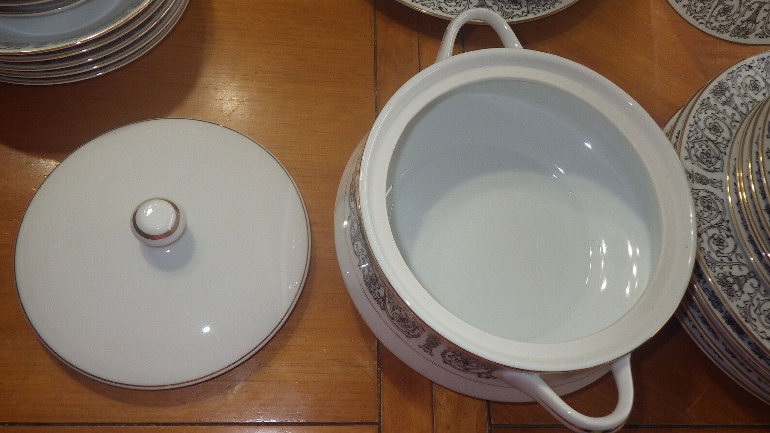 Fine China Dinnerware Set Laurent COVENTRY JAPAN S/6 Black White ...