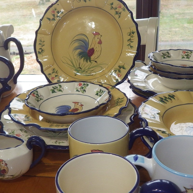 Rooster Dinnerware - Etsy