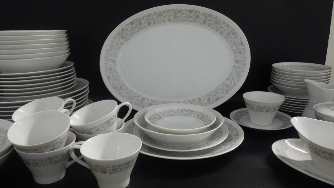 Vintage China Dinnerware Set Mayfair 6195 by MIKASA S/8 Hostess Pcs ...
