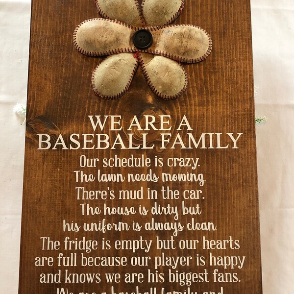 Baseball Family Sign - Etsy