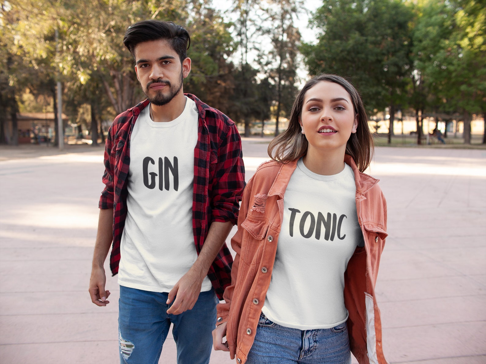 Gin Tonic Tshirt, Gin and Tonic T-shirts Set, Couple Matching Shirts ...